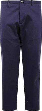 Nine In The Morning Homme, Pantalons, Bleu, Taille: 2XL Pantalon en coton &agrave; boutons