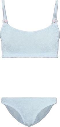 Hunza G Femme, Maillots de bain, Bleu, Taille: ONE Size Cassie Beaded Bikini