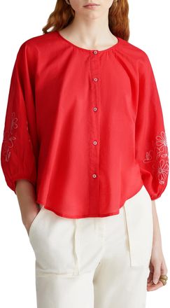 Benetton Damen Camicia 5vzcdq0bn Hemd, rot, XX-Small