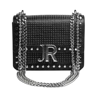 John Richmond Femme, Sacs, Noir, Taille: ONE Size Sac bandouli&egrave;re avec clous et logo JR