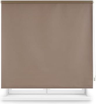 Blindecor Premium Verdunkelungsrollo nach Maß | Braun | 135 x 165 cm (Breite x Höhe) Stoffgröße 132 x 160 cm | Verdunkelungsrollo mit 38 mm Rohr, robuster und e
