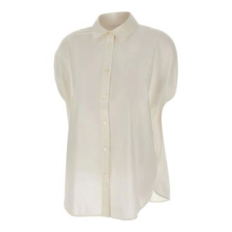 Woolrich Femme, Blouses et Chemises, Blanc, Taille: 36 FR Oversized Poplin Shirt