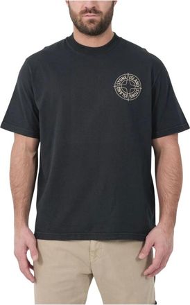 Stone Island Homme, Tops, Bleu, Taille: XL T-Chemises