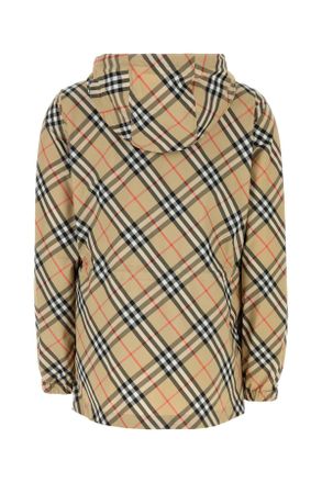 Burberry Womens Printed Polyester Jacket Sandipcheck Exterior: Giacche E Gilet