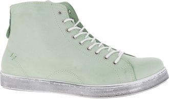 Andrea Conti Damen High Top Sneaker, Pastellgrün, 38 EU