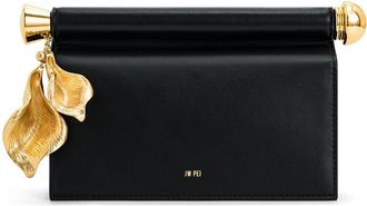 JW PEI Damen Holly Verzierte Clutch mit Metallanh&auml;nger - Schwarz