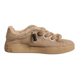 Dolce & Gabbana Braune Jute Low Top Sneakers - - Shoes - Herren - Braun - 44 EU