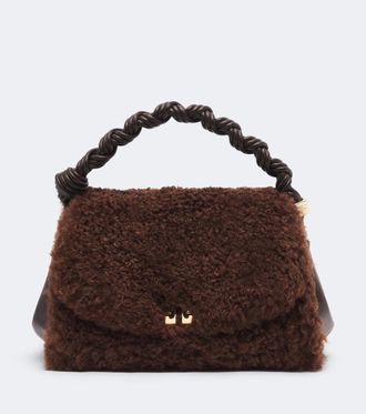 Ganni Henkeltasche Bou Small aus Teddyfleece