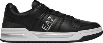 Emporio Armani Homme, Chaussures, Noir, Taille: 44 EU Baskets de Sport Noires Brillantes