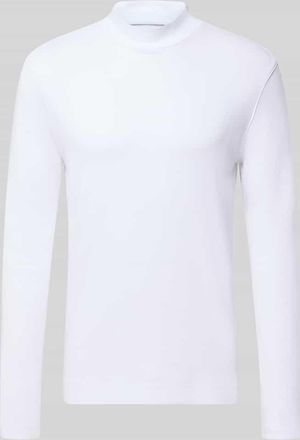 Christian Berg Regular Fit Longsleeve aus reiner Baumwolle mit Stehkragen