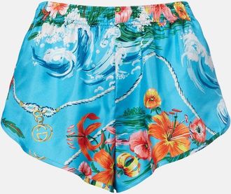 Gucci Short floral en soie