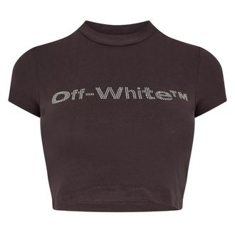 Off-white Bling Bounce kurzes T-Shirt f&uuml;r Damen (Dunkelgrau)