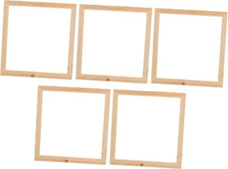 Cabilock Schlichte Elegante 5-teilige Leere Holzrahmen 30 X 30 Cm L-rahmen Aus Sylvestris Heimdekoration