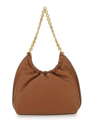 Michael Michael Kors Womens Shoulder Bag Sm Cinch Conv Shldr Brown Leather Cow