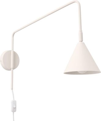Sollux Lighting Wandleuchte Innen - Wandlampe Stahl - 1 Flammig - LED Lampe Glühbirne - Beige Nox