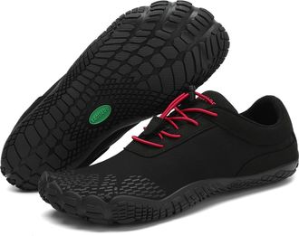 Saguaro Barfußschuhe Herren Barfussschuhe Damen Barfuss Schuhe Outdoor Zehenschuhe Leicht Fitnessschuhe Traillaufschuhe mit Breite Zehenbox Lakritz, Gr.43 EU