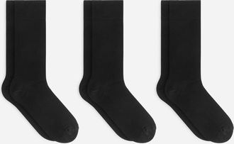 Arket Unifarbene Socken Im 3er-Pack -Schwarz