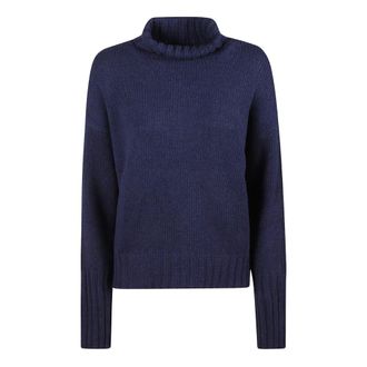 Aragona Pull &agrave; col roul&eacute; - Femme - Pulls - Bleu - Taille: 36 FR