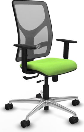 Piqueras y Crespo B&uuml;rostuhl mit 1D-Armlehnen, h&ouml;henverstellbare Lendenwirbelst&uuml;tze, ausgestattet mit Synchron/Translack und Schneideschaum, mit Rollen von 65 mm, Nylon,