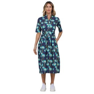 Caliban Blumiges Midi-Kleid - - Dresses - Damen - Mehrfarbig - S