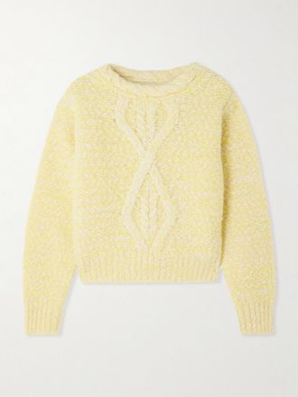 Isabel Marant Dorota Zopfstrickpullover Aus Einer Alpakawollmischung - Gelb