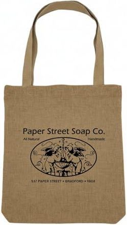 Fabulous Sac Shopping Tote Bag Aspect Lin - Paper Street Soap Geek Combat Boxe Film - Sac de Courses Toile Epaisse 360g Beige Naturel Cabas Port&eacute; Epaule Solide