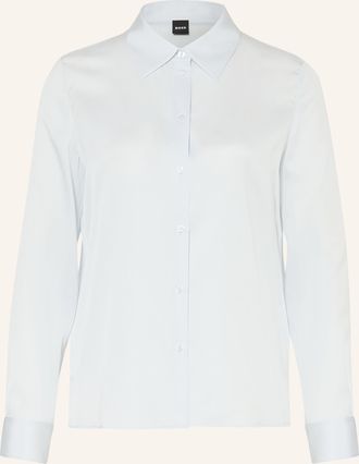 HUGO BOSS Hemdbluse Bonya Aus Seide blau