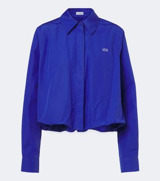 Loewe Cropped-Hemd Double L aus Baumwollpopeline