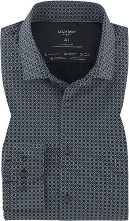 Olymp Herren Hemd schwarz Baumwoll-Stretch