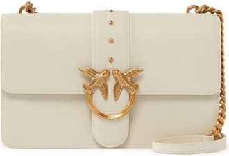 Pinko Love One Classic Cl Veau Se, Sac Femme, Taille Unique, Z14q_Blanc Soie-antique Gold, Taille unique