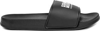 Gorilla Wear Pasco Slides - Schwarz - Freizeit Bequem rutschfest unisex mit Logo für maximale Bewegungsfreiheit aus PU und EVA Badesandalen, 40