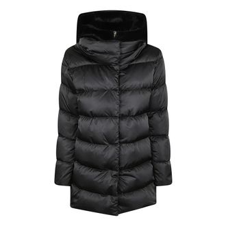 Herno A-Shape Satin Daunenjacke - - Jackets - Damen - Schwarzk - L