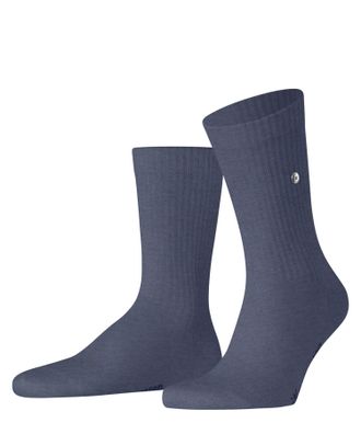 Burlington Herren Socken Bond Street M So Baumwolle einfarbig 1 Paar, Blau Light Jeans 6662, 40-46