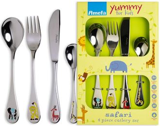 Amefa Kinderbesteck - Safari 4 teilig inkl. Gravur KB028