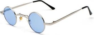Generic Lunettes De Soleil Punk Rondes &Agrave; Petite Monture For Hommes Et Femmes(Blue)