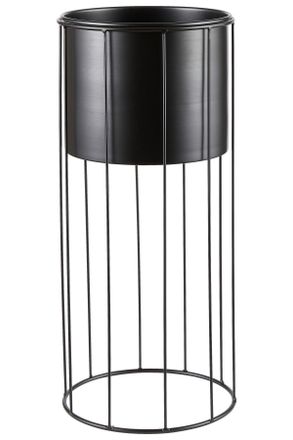 Ambia Home Pflanztopf, Schwarz, Metall, Uni, rund, 46.5 cm, Abstufung auf der Innenseite, Dekoration, Blumen & Zubeh&ouml;r, &Uuml;bert&ouml;pfe