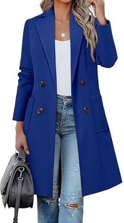 Generic Veste coupe vent mi longue en m&eacute;lange de laine camel pour femme, manteau dhiver &agrave; revers crois&eacute;