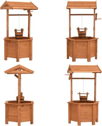 vidaXL Jardini&egrave;re &agrave; puits &agrave; souhait de jardin 40x40x84cm Bois de sapin - jardini&egrave;re &agrave; puits &agrave; souhait - jardini&egrave;re en bois - Home & Living