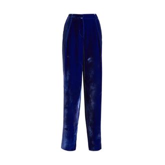 Giorgio Armani Femme, Pantalons, Bleu, Taille: 38 FR Straight Pantalons
