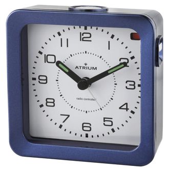 Atrium Funkwecker Analog Quarz ohne Ticken mit Licht und Snooze Leuchtzeiger blau A660-5
