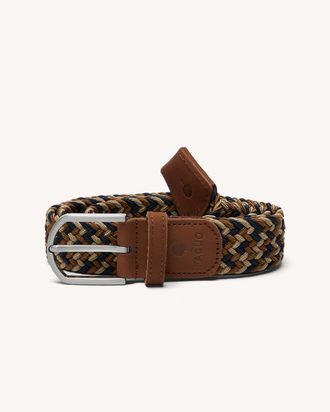 Faguo Ceinture tress&eacute;e beige et marron