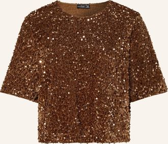 van Laack Van Laack Nickishirt Vl-Jorina-Xx Mit Pailletten beige