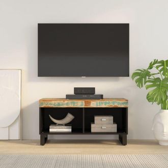 vidaXL Meuble TV 85x33x43,5 cm bois massif de r&eacute;cup&eacute;ration vidaXL