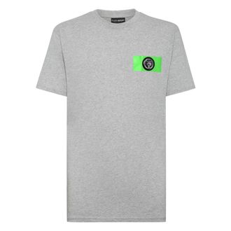 Plein Sport Homme, Tops, Gris, Taille: M T-Shirt Col Rond Scratch