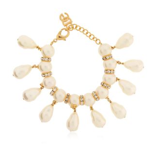 Dolce & Gabbana Armband mit Perlenimitationen - - Accessories - Damen - Gelb - ONE SIZE