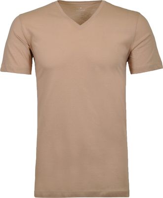Ragman Herren 2 T-Shirt Doppelpack Bodyfit mit V-Ausschnitt Light Skin-086, XXL