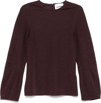 Jil Sander Texturiertes Sweatshirt - Rot