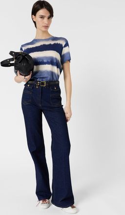 Gerard Darel T-shirt tie and die en lin - MABINTY - Indigo