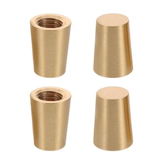 Artibetter 4st&uuml;ck Titel Messing F&uuml;&szlig;e F&uuml;r Holzuntersetzer Dekorative St&auml;nder F&uuml;r K&uuml;chenutensilien M&ouml;bel Handwerksprojekte Stabiler Konischer Fu&szlig; Aus Reinem Messin