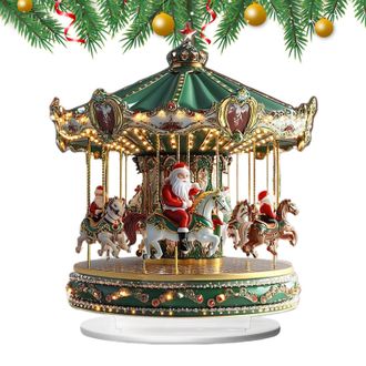 Generico Weihnachts-Tischdekoration | 1 x 2D-Weihnachtsmann-Tischdekoration | Festliche Szenensammler 17,1 x 20 cm f&uuml;r Wohnzimmer, K&uuml;che, B&uuml;ro, Bar und Heimdek